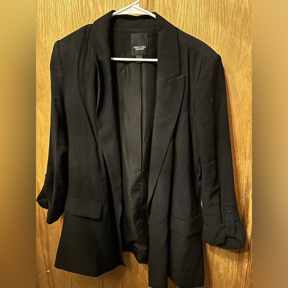 Simply Vera Vera Wang | Jackets & Coats | Black Simply Vera Vera Blazer Size Large | Poshmark